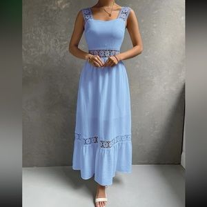 Dresses | Boho Lace Insert Maxi Dress | Poshmark